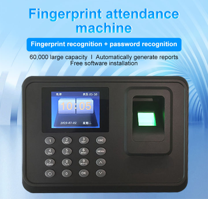 Fingerprint Attendance Machine Punch Card Machine Finger Print Time ...