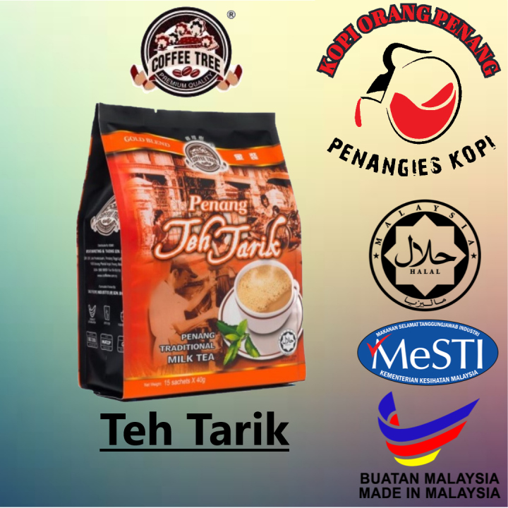 Coffee Tree Penang Traditional Milk Tea | Teh Tarik | 40g x 15 Sachets | HALAL | | Lazada