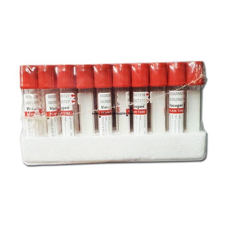 VACUTAINER BLOOD COLLECTION TUBE RED TOP 5ML PER TRAY | Lazada PH