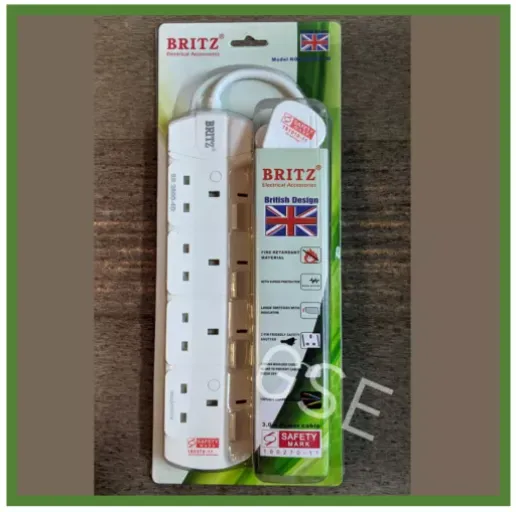 4 Way 3 Meter Multi Power Extension Socket Cord Plug with Surge ...