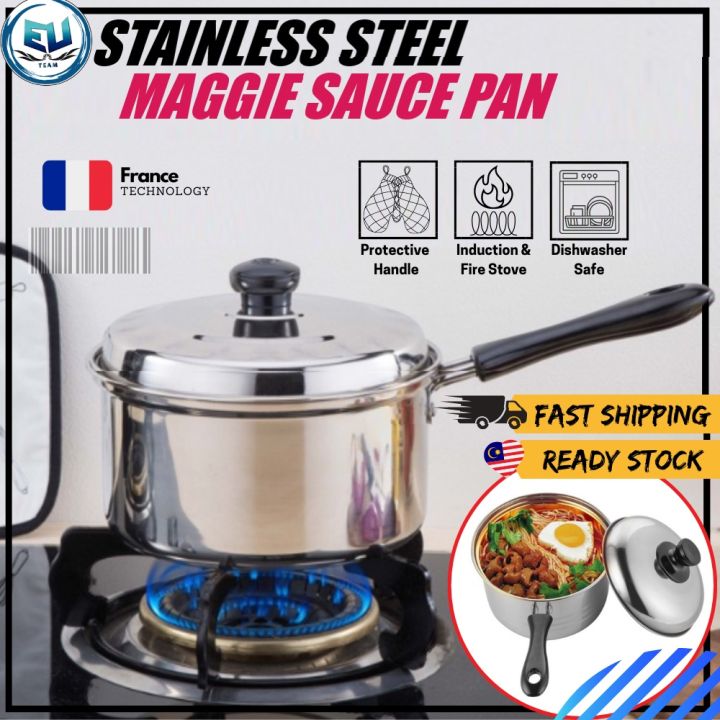 Stainless Steel Sauce Pan with Lid Pot Sauce Pot with Cover Cookware ...