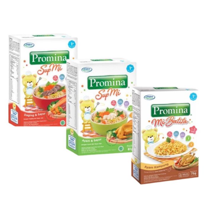 Makanan Bayi Promina Sup Mie Ayam Sayur & Daging Sayur 12+ / Promina Mi ...