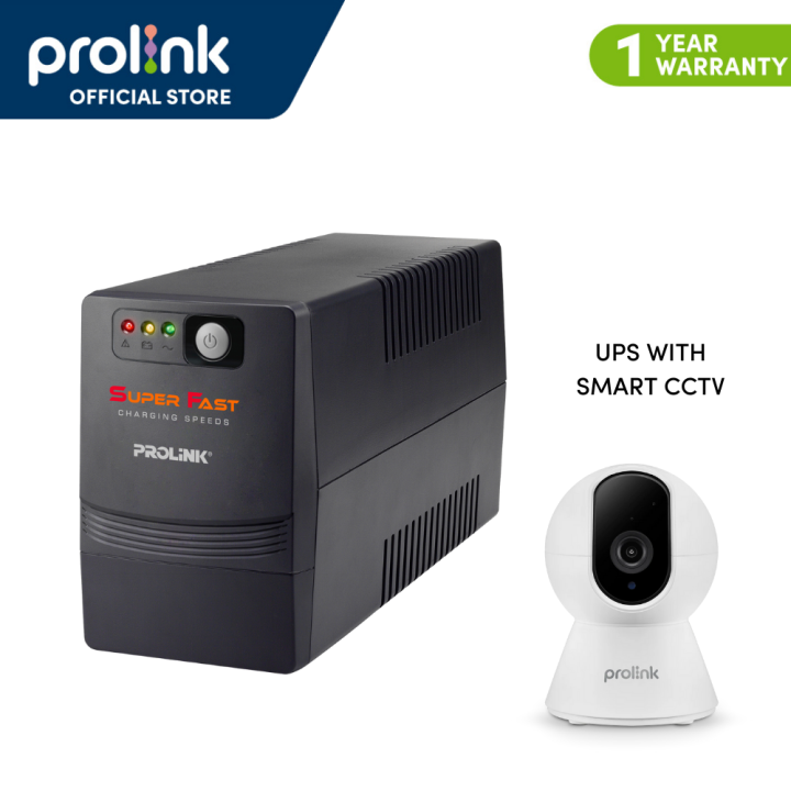 Prolink Super Fast Charging UPS Power Supply UP TO 2HRS Backup Time 650VA 390Watts W/ Smart CCTV ...