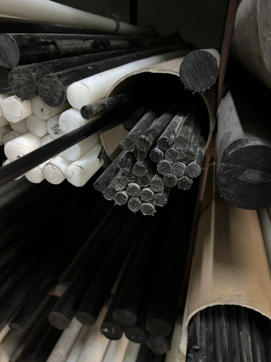 12mm diameter x 2 meters High Density Polyethylene HD-PE Rod Black ...