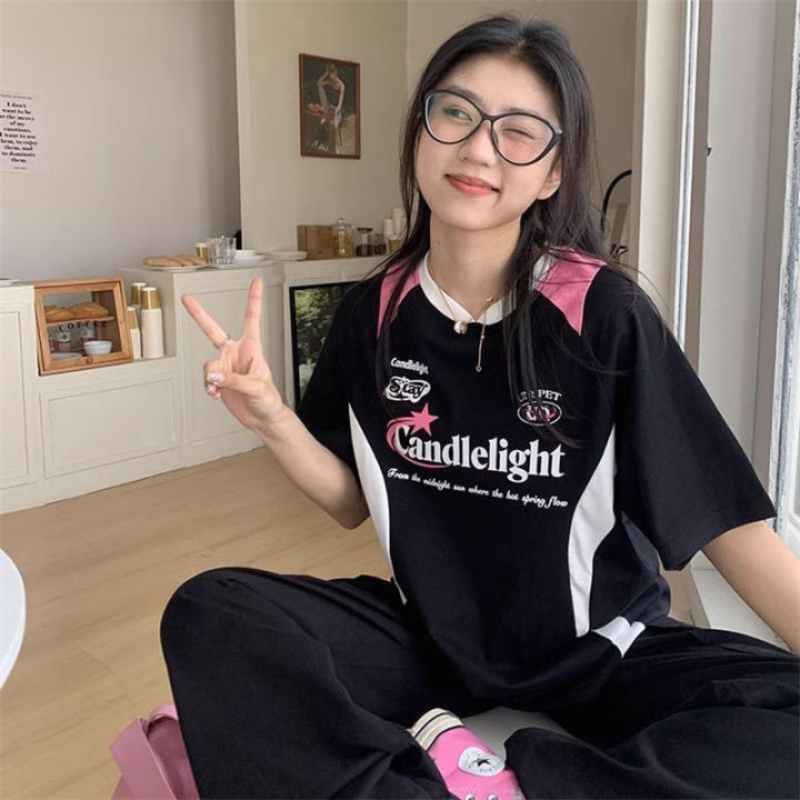 เสื้อยืดผ้าไมโครแขนสั้นกราฟิกแฟชั่น Unisexส่งจากกทม. สวมใส่สบาย Y134 ...