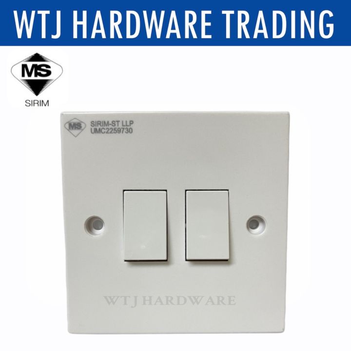 UMS 10AMP 2 Gang 1 Way Switch (SIRIM Approved) | Lazada