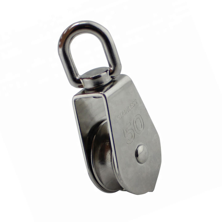 1PCS 304 Stainless Steel Swivel Pulley 32mm 50mm Rigging Hardware Wire ...