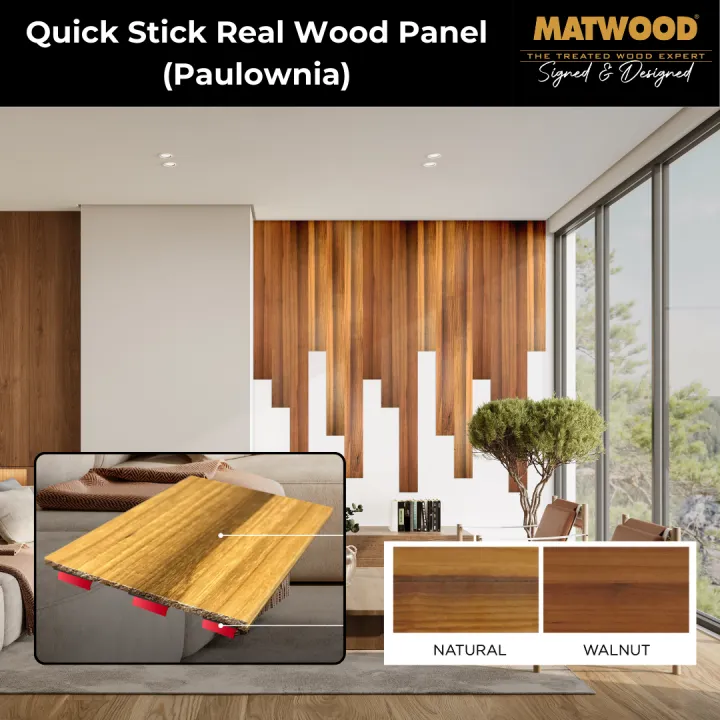 Matimco Matwood Quick Stick Real Wood Panels (Paulownia) | Lazada PH