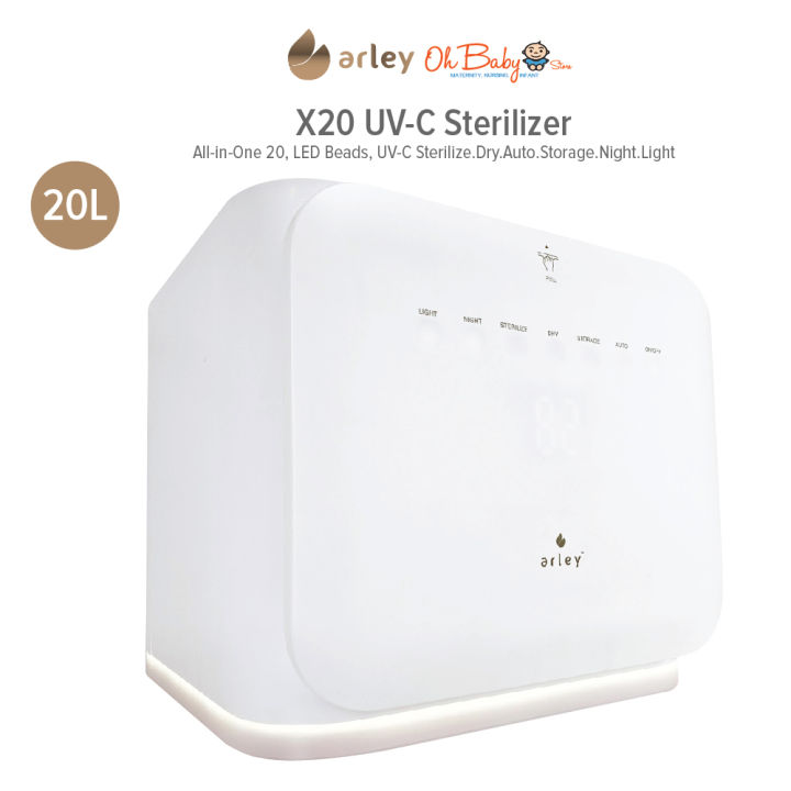 Arley X20 UV-C Sterilizer & Dryer 20L All-in-One 20, LED Beads, UV-C Sterilize.Dry.Auto.Storage ...