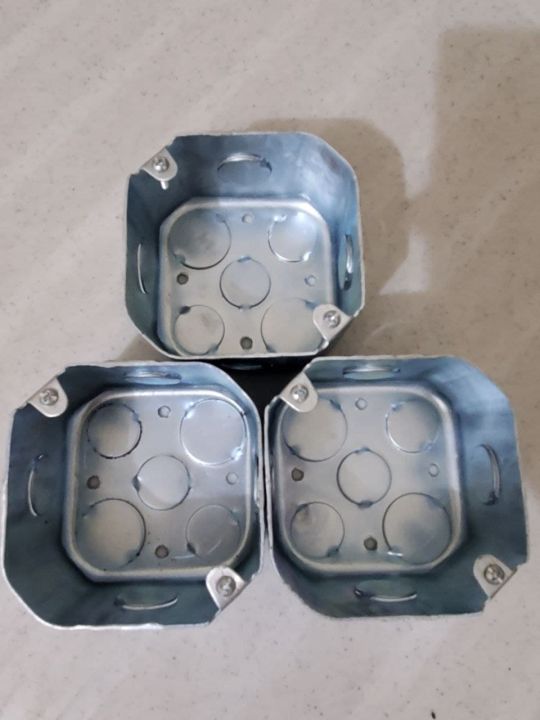 QUAPCOR METAL JUNCTION/OCTAGONAL BOX DEEP TYPE GAUGE 18/16 1/2" KNOCK ...