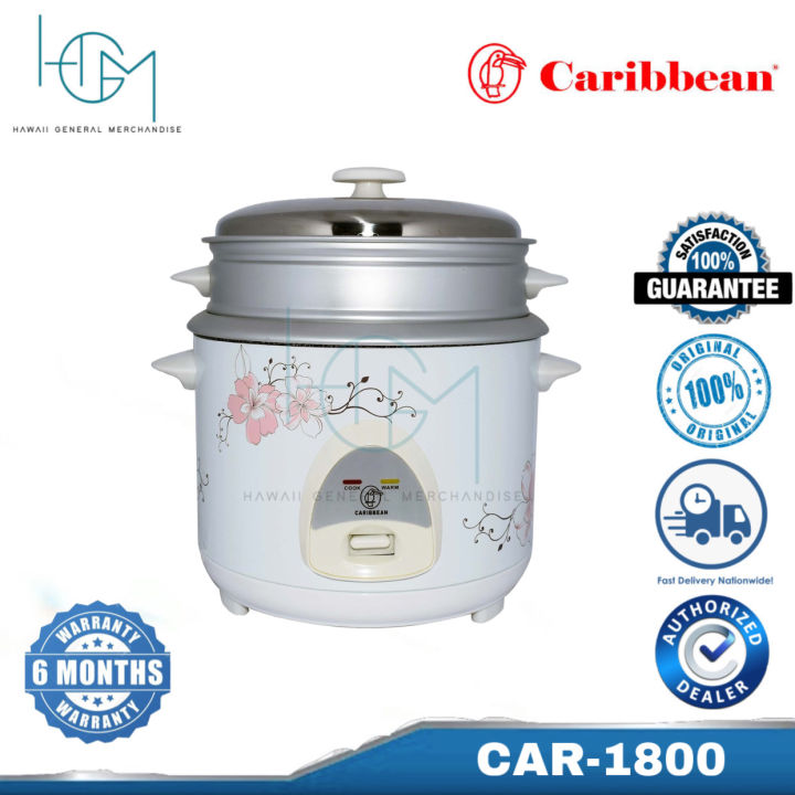Caribbean Rice Cooker With Steamer 1.8L CAR-1800 | Lazada PH