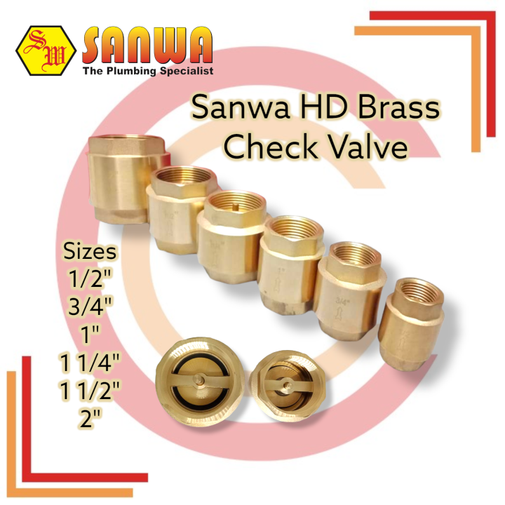 Sanwa Brass Check Valve in difference sizes | Lazada PH