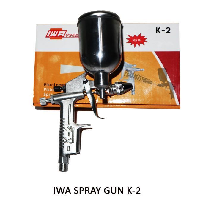 IWA K2 Spray Gun Spet Alat Semprot Cat Angin Kompresor Tabung Atas ...