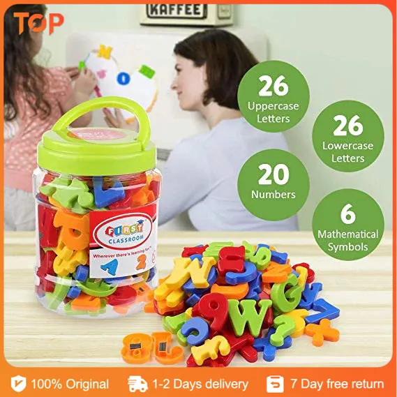 78 Pieces Magnetic Letters Numbers Letters Refrigerator Magnets ...