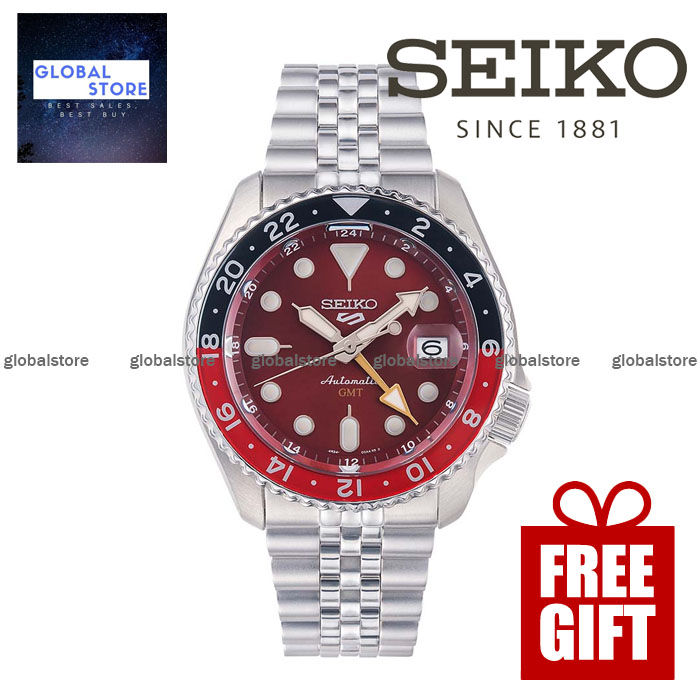Seiko 5 SSK031K1 Men's SKX Sports Style GMT Automatic Stainless Steel ...