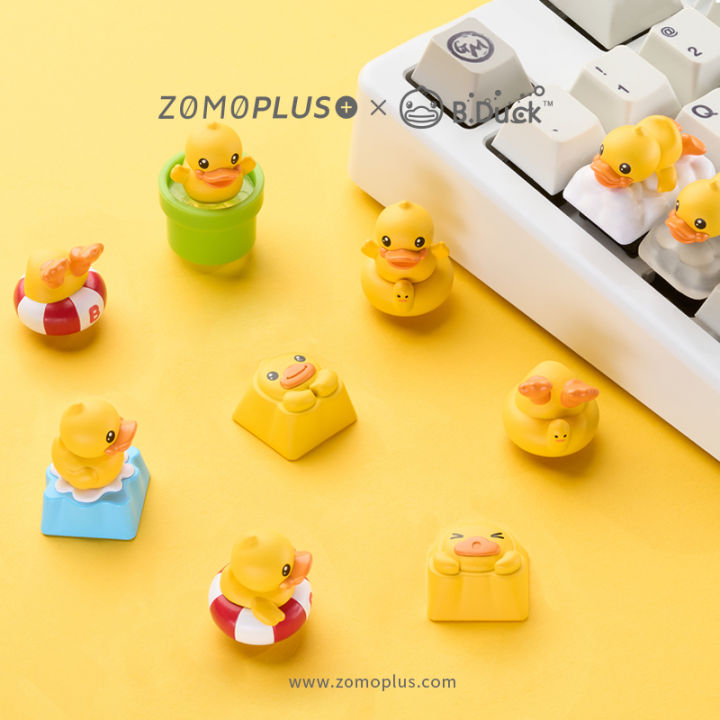 ZOMO x B Duck Cute 3D Yellow Duck Personality Keycap Blind Boxs Mechanical Keyboard Resin Keycap ...