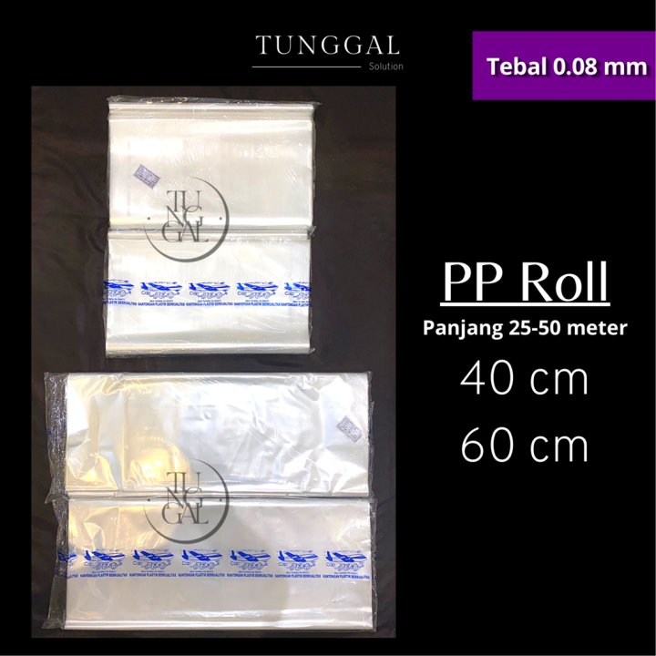 Plastik PP Roll Cap Jet - panjang 25-50 meter tebal 0.08 mm : plastik ...