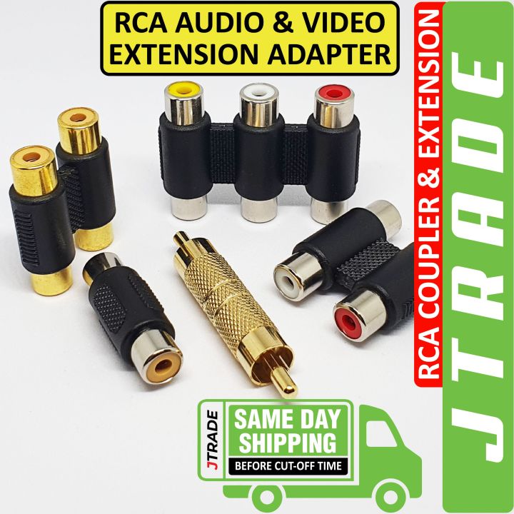 RCA AV Extension / Coupler Adapter Male to Male or Female to Female ...