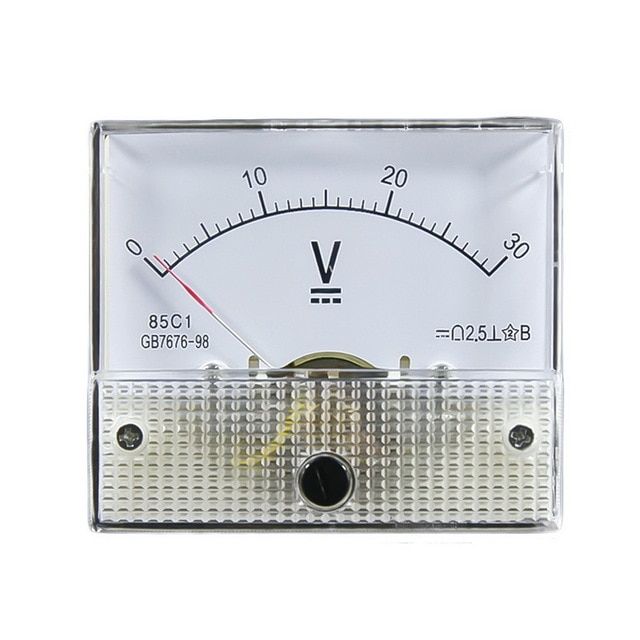【Be worth】 Dc 30v Analog Panel Volt Voltage Meter Voltmeter Gauge 85c1 5v 10v 15v 20v 30v 50v ...
