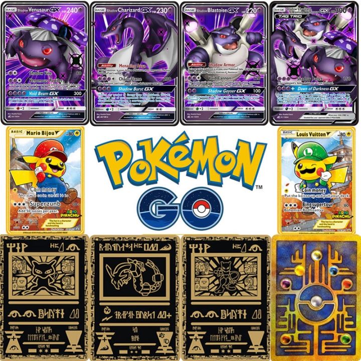 {Dingdang Toys} 27Style Pokemon Gold Card Pikachu Cos Mario Blastoise ...