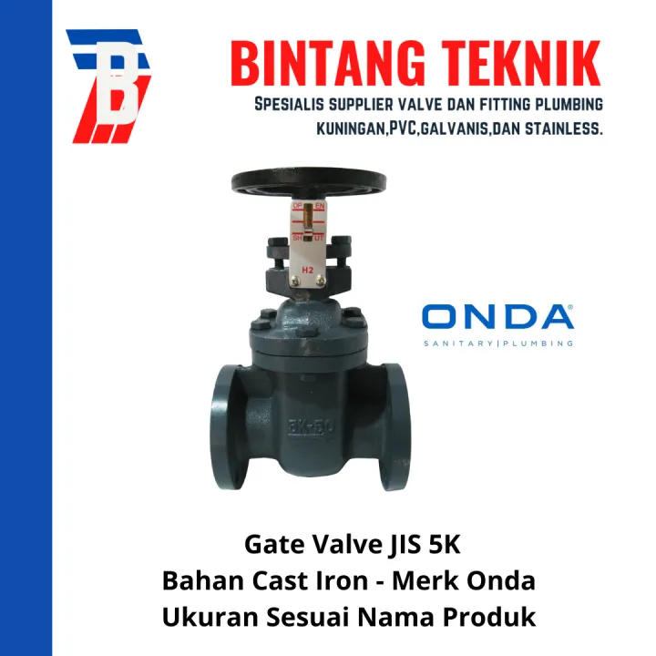 Gate Valve 6" inch Cast Iron Onda JIS 5K | Lazada Indonesia