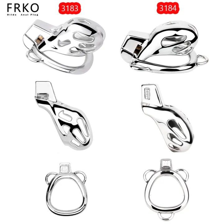 【New Arrivals】 FRKO Sissy Men Metal Chastity Cage 정조대 CB Lock SM Belt Flirting Tooys For Man ...