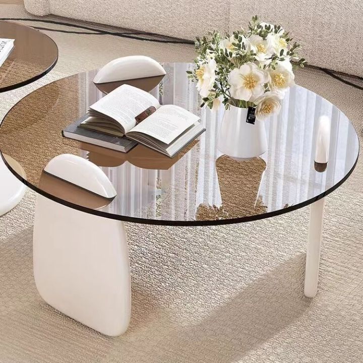 coffee table round table sofa table center table for sala glass coffee ...