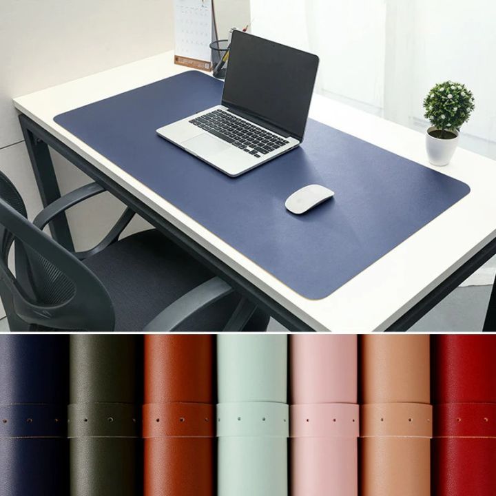 Double Sided PU Leather Table Mat Game Mouse Pad Portable Waterproof ...