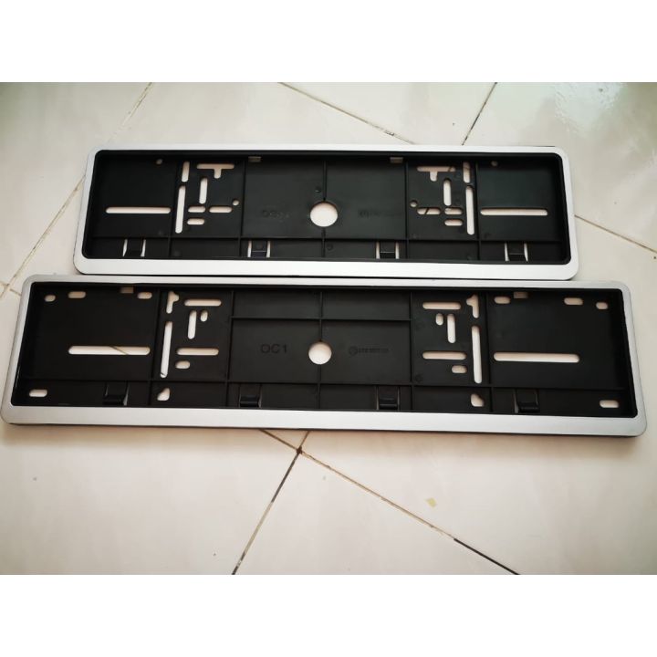 Universal Car Number Plate Clip Cover (Sliver) | Lazada