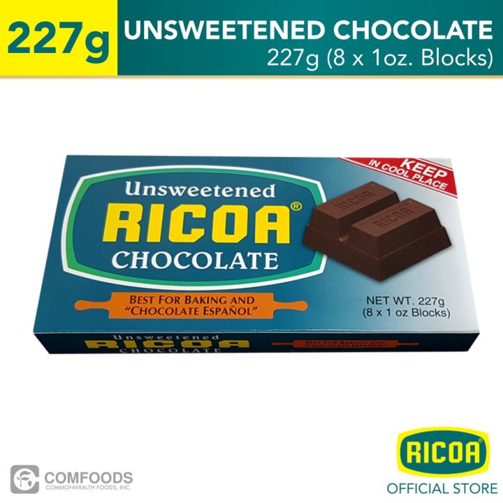 RICOA Unsweetened Chocolate - 8 x 1 Oz Blocks | Lazada PH