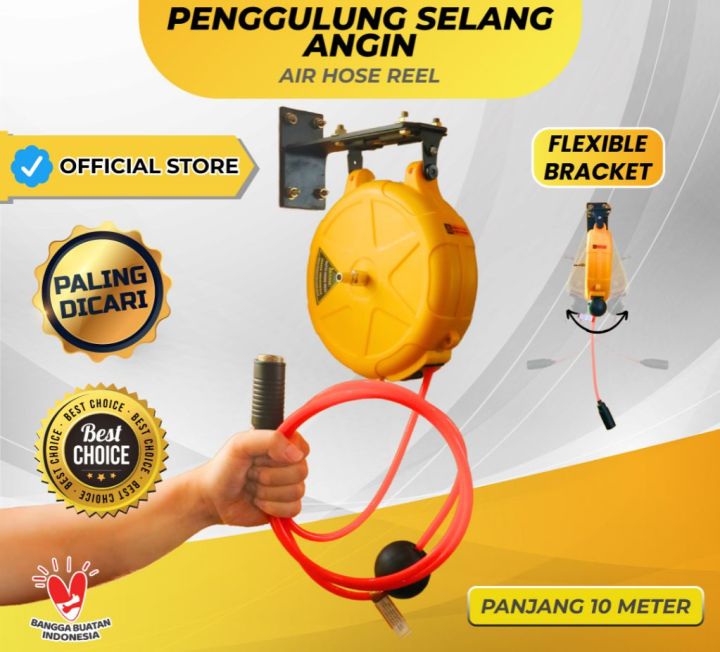 ORIGINAL Air Hose Reel 9 + 1 Meter Tipe TY 1 AeroFLex Selang Angin ...