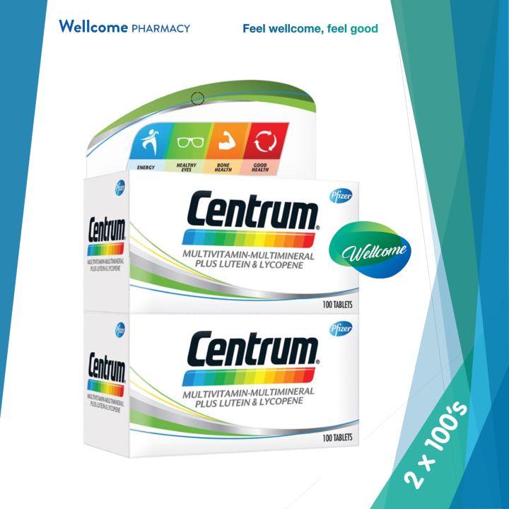 Centrum Multivitamins & Mineral Tablets - 2 x 100's (Twin Pack) | Lazada