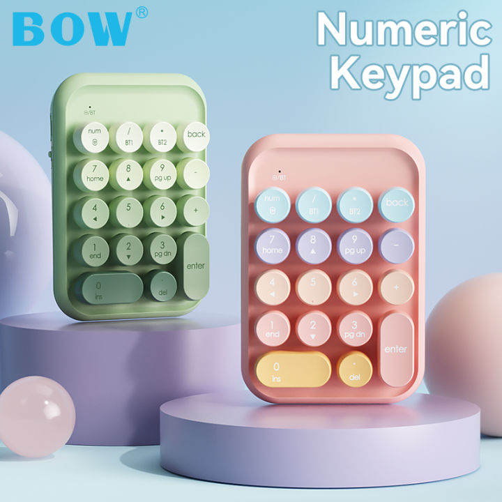 BOW Mini Wireless Numeric Keypad Dual-mode keyboard 2.4G USB/Dual ...