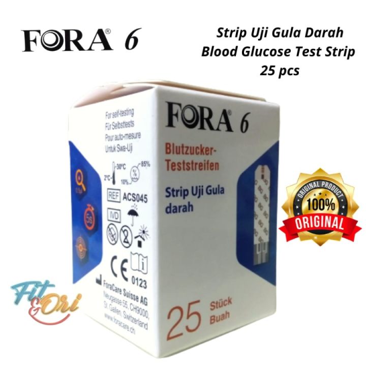 Fora 6 Plus - Strip Uji Gula Darah Blood Glucose Glukosa - 25 strip ...