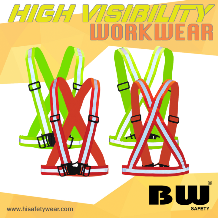 BW HI-VISIBILITY Garter Type/ Reflective Safety Vest Construction, Road ...