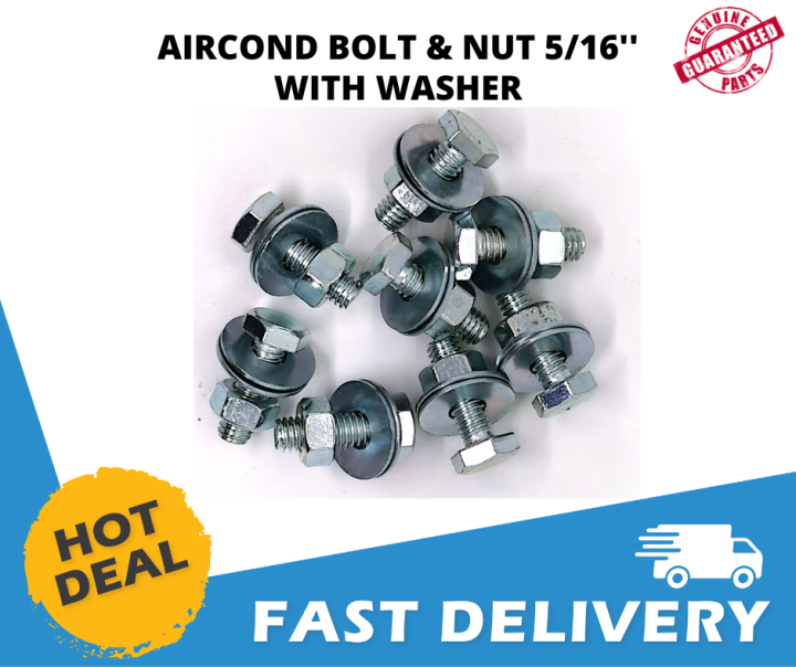 Bolt & Nat Penyaman Udara dengan Washer Saiz 5/16'' & 3/8 // AIRCOND ...