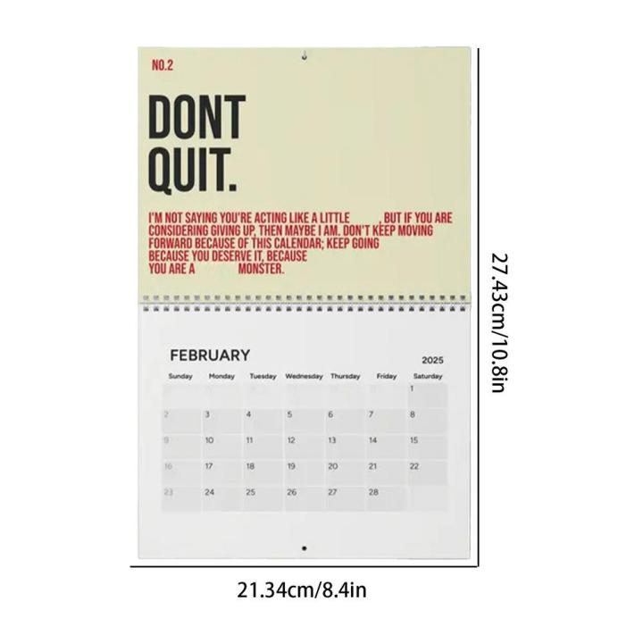 Funny Calendar 2025 Wall Flipping Calendar For Classroom With Witty ...