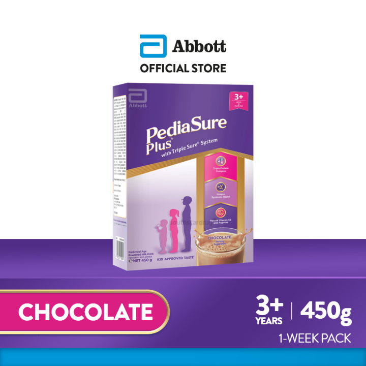 Pediasure Plus 3 Chocolate 450g for Kids Above 3 Years Old Powdered ...