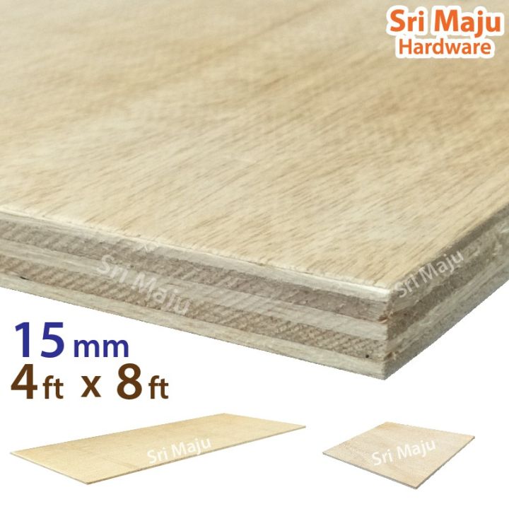 MAJU (4ft x 8ft) 15mm Plywood Timber Panel Wood Board Sheet Ply Wood ...