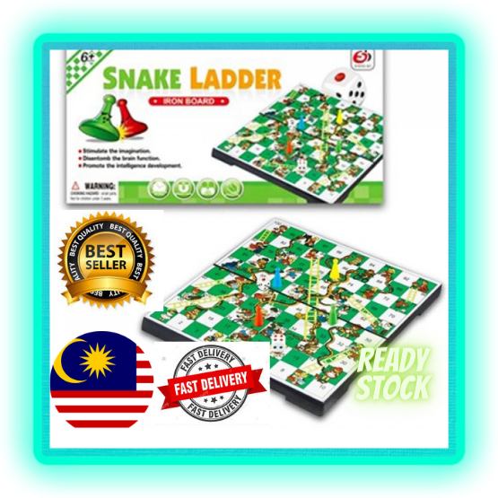 SNAKE LADDERS TOY IRON BOARD SNAKES AND STAIRS - Board Games | Lazada