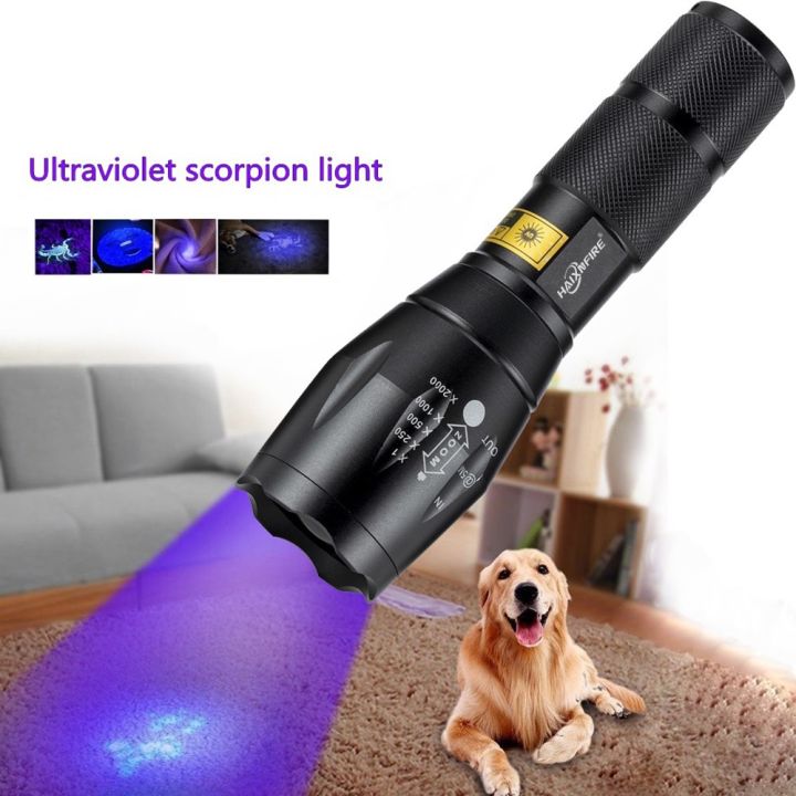 {shine} HAIXNFIRE G700 LED Zoom UV Flashlight 395nm Purple Torch ...