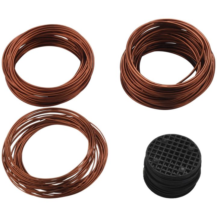 (FTPU) Bonsai Wire Set with Flower Pot Hole Mesh Pad,Copper Bonsai ...