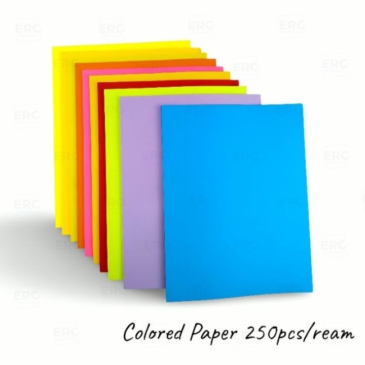 Retail: 80gsm Colored Paper Short A4 Long Smooth Printable Assorted 1 ...