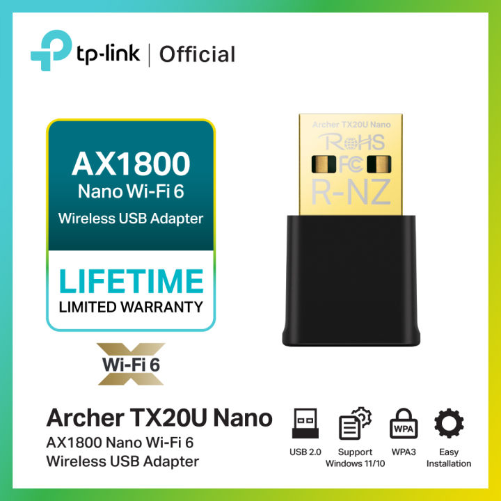 TP-Link Archer TX20U Nano AX1800 Nano Wi-Fi 6 Wireless USB Adapter ตัว ...