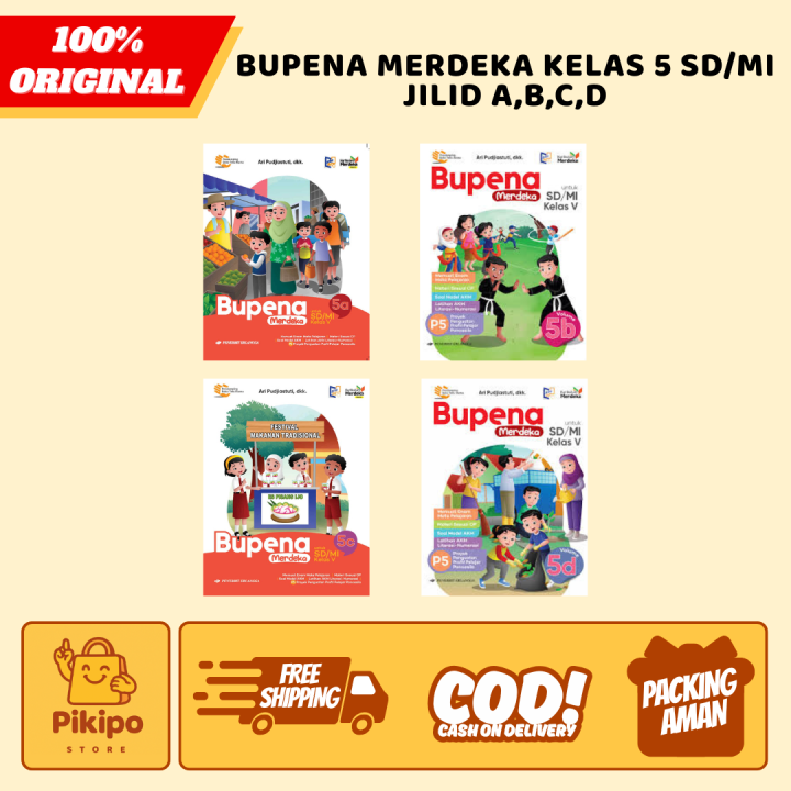 BUPENA MERDEKA SD/MI KELAS 5 JILID 5A 5B 5C 5D KURIKULUM MERDEKA ...