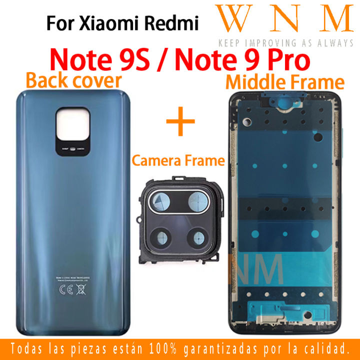 New For Xiaomi Redmi Note 9S / Note 9 Pro LCD Front Frame Bezel Back ...