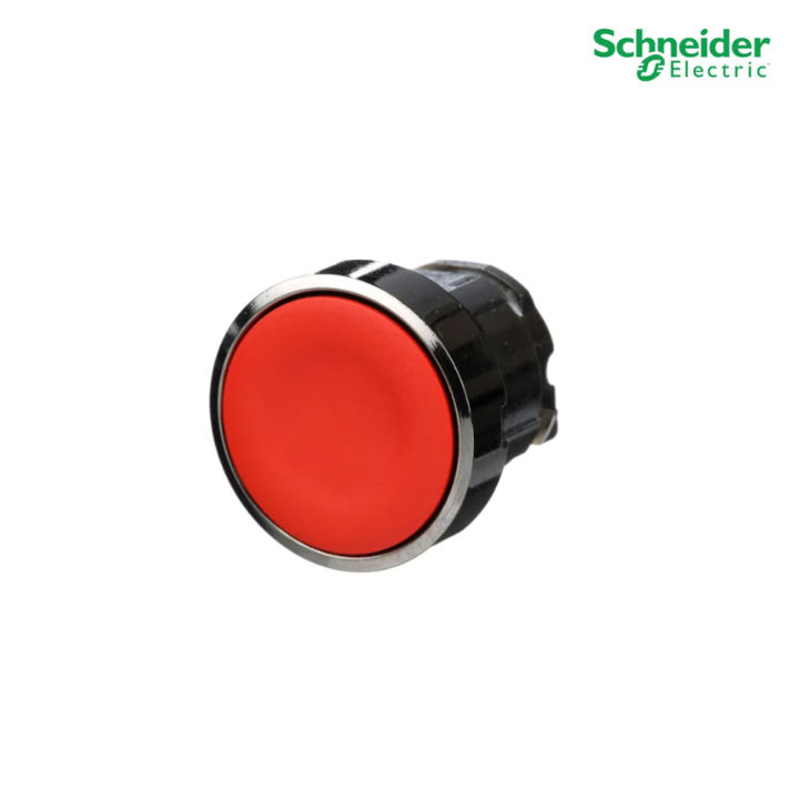 Schneider ZB4BA4 Push button head metal flush red 22mm unmarked (ปุ่ม ...