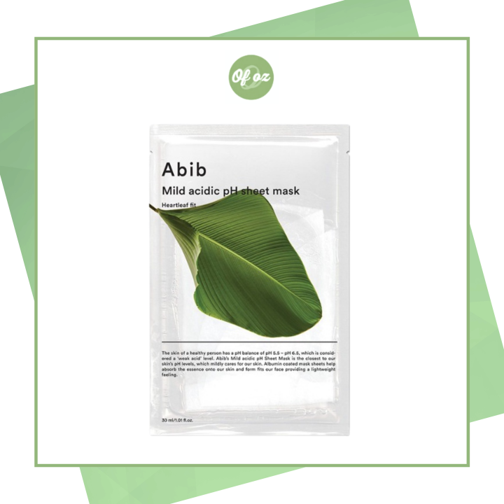 [OFOZ Korean] Abib Mild acidic pH sheet mask Heartleaf fit 30ml #abib#mask#korea#heartleaf# ...