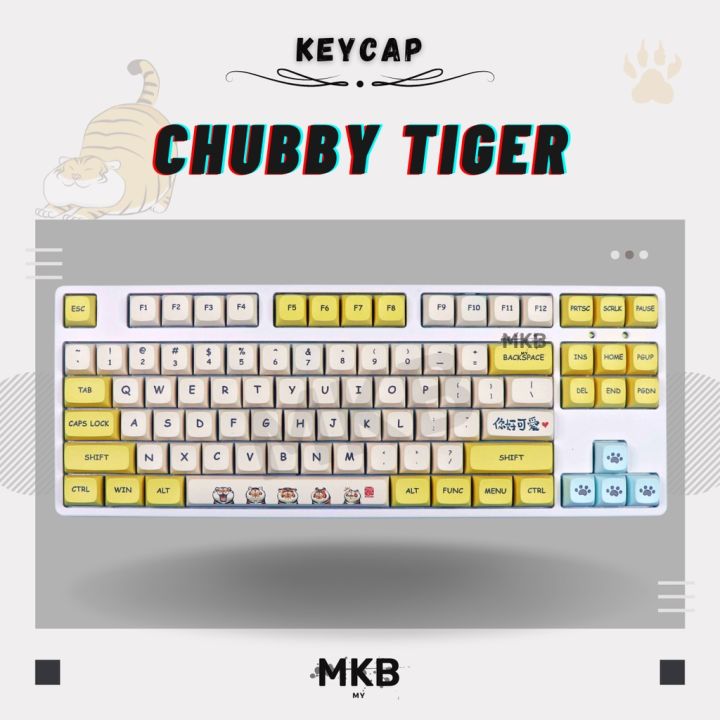 [READY STOCK] Chubby Tiger PBT XDA Profile Keycap Set for Mechanical ...