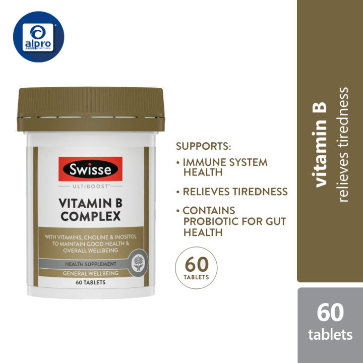 Swisse Ultiboost Vitamin B Complex 60 Tabs | energy-yielding metabolism ...